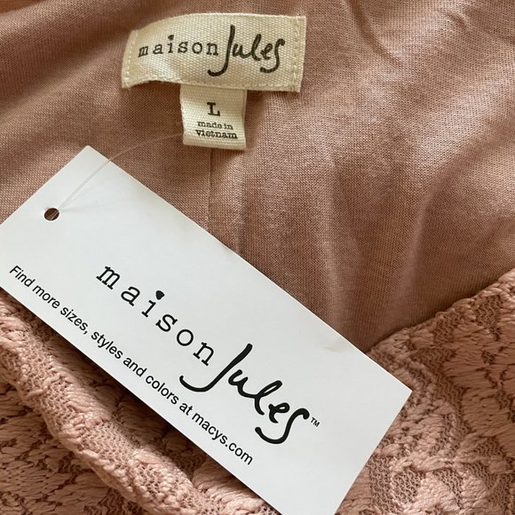 Maison Jules | Dresses | Maison Jules Rose Gold Metallic Lace Ombre Fit ...